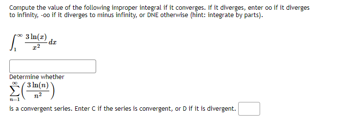 Solved Compute the value of the following improper integral | Chegg.com