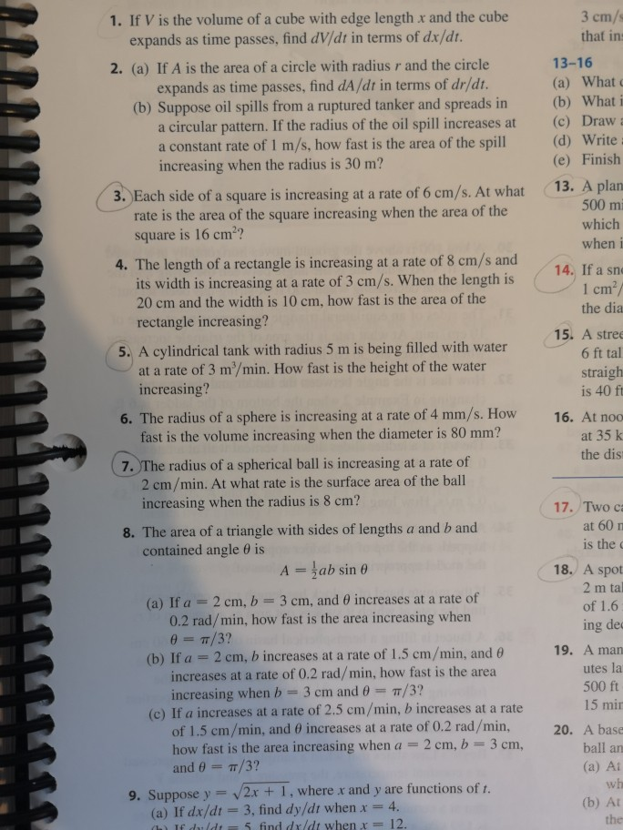 solved-1-if-v-is-the-volume-of-a-cube-with-edge-length-x-chegg