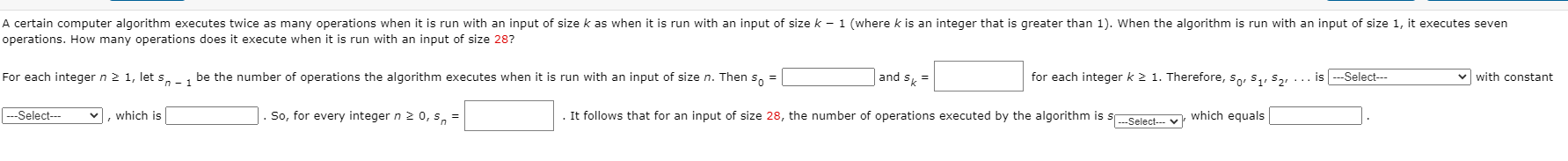 Solved A Certain Computer Algorithm Executes Twice As Many 