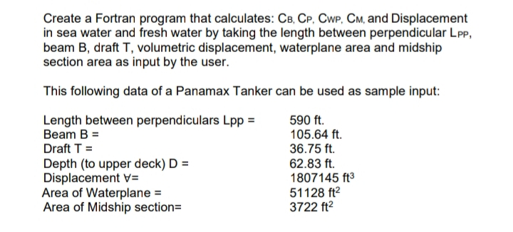 Create a Fortran program that calculates: CB, CP. | Chegg.com