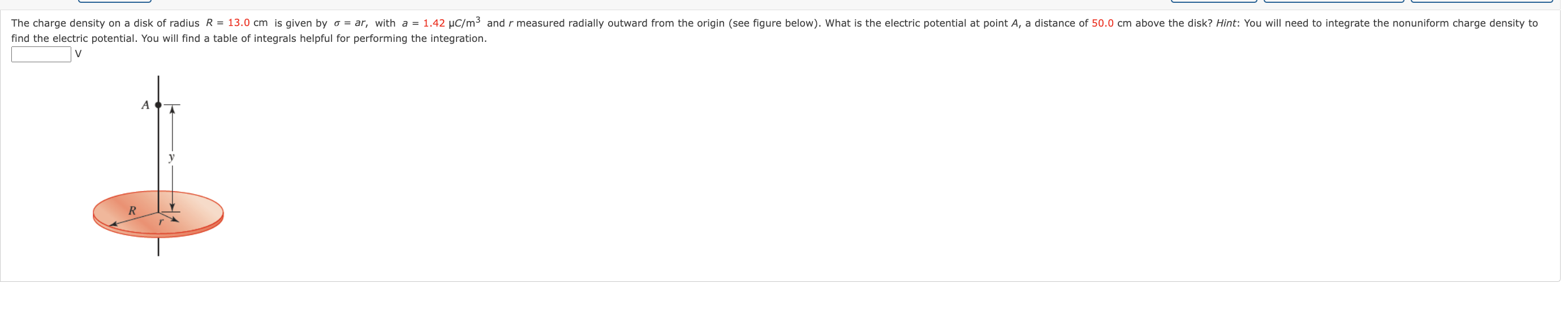 Solved find the electric potential. You will find a table of | Chegg.com