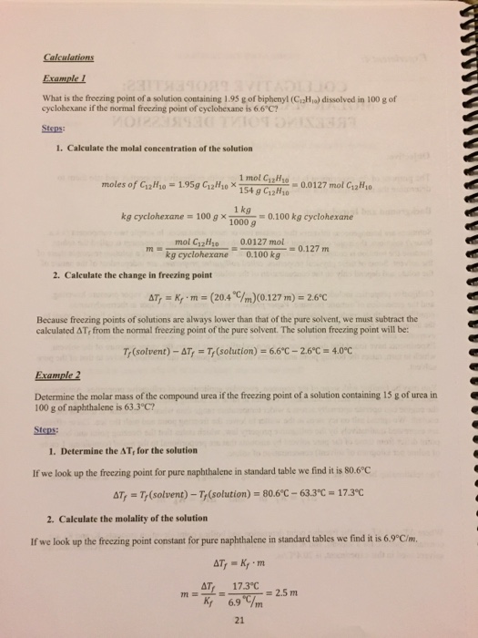 Solved Experiment 4: COLLIGATIVE PROPERTIES: MOLAR MASS | Chegg.com Solved Experiment 4: COLLIGATIVE PROPERTIES: MOLAR MASS | Chegg.com