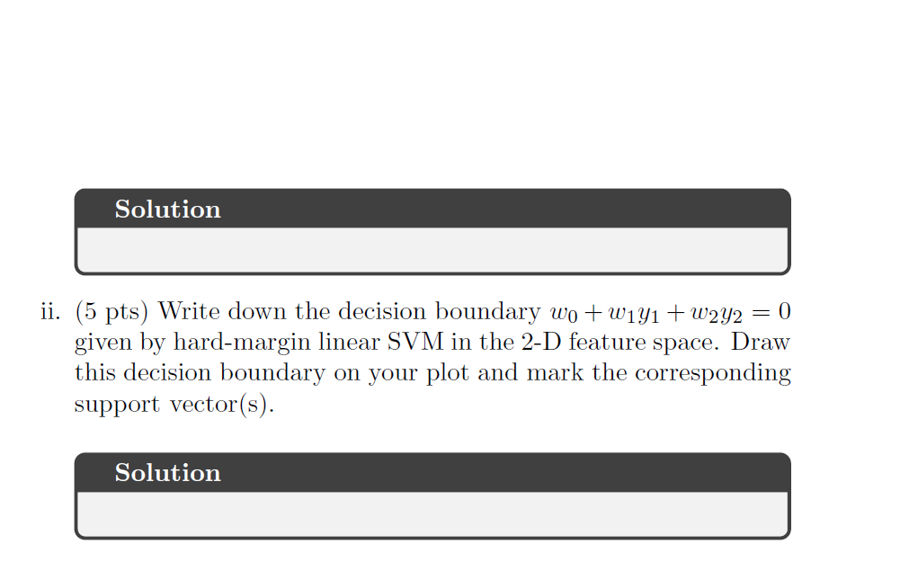 Problem 3: Support Vector Machine (30 pts) The | Chegg.com