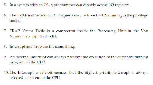 Solved 5. In a system with an OS, a programmer can directly | Chegg.com