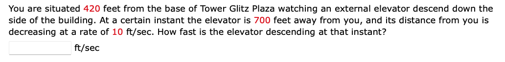 Solved You are situated 420 feet from the base of Tower | Chegg.com