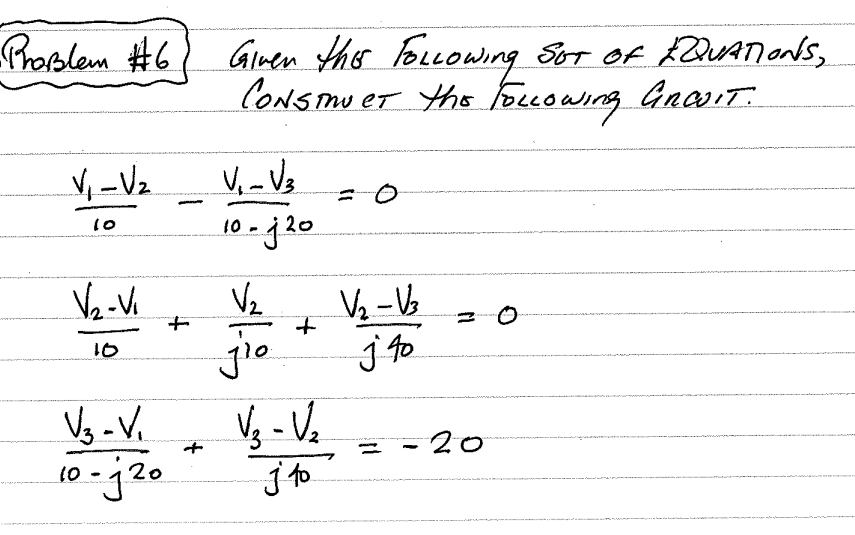 Solved Problem #6 Given the following Sot of EQUATIONS, | Chegg.com