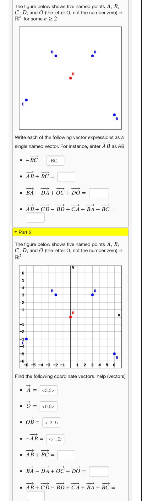 Solved The figure below shows five named points A, B, C, D, | Chegg.com