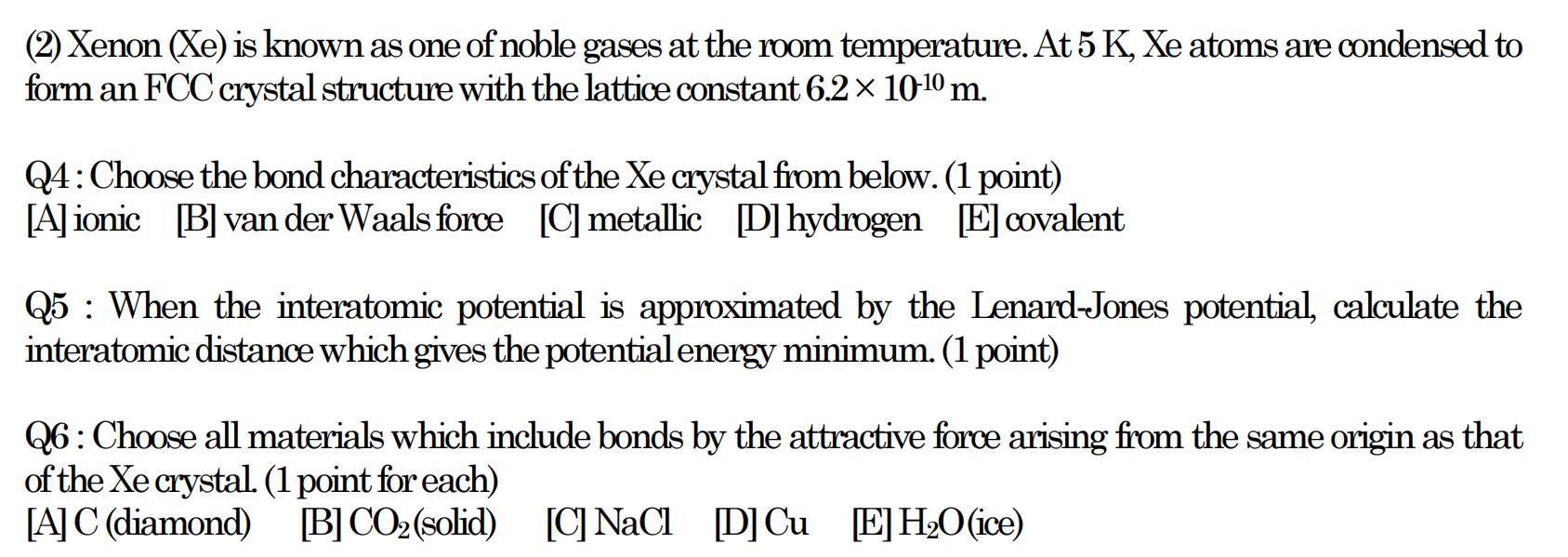 Solved (2) Xenon (Xe) is known as one of noble gases at the | Chegg.com