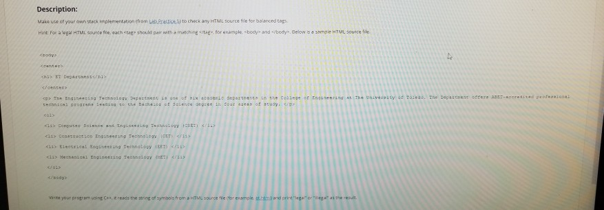 Solved t Description: Part l: Implement stack using array | Chegg.com