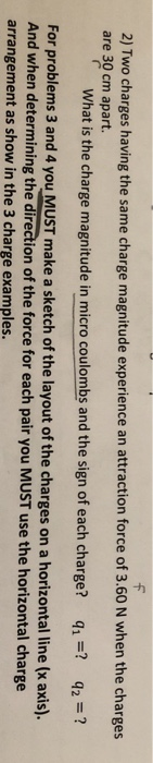 Solved Question 2 only. The equation F= kq1q2/r squared must | Chegg.com