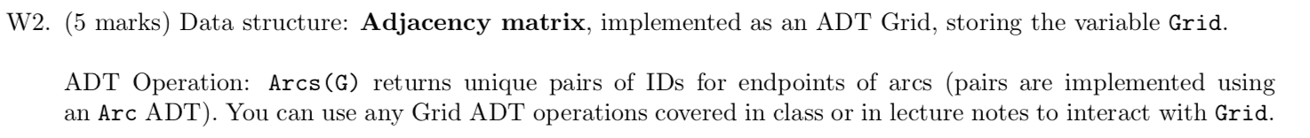 ADT Grid The ADT Grid allows access to data items by | Chegg.com
