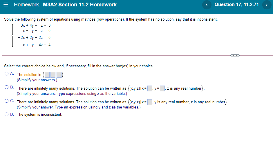 Solved = Homework: M3A2 Section 11.2 Homework Question 17, | Chegg.com