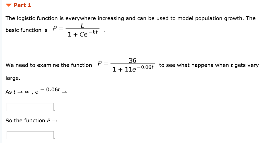 Solved Part 1 The logistic function is everywhere increasing | Chegg.com