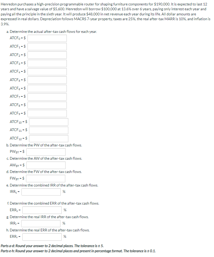 Solved Henredon purchases a high-precision programmable | Chegg.com