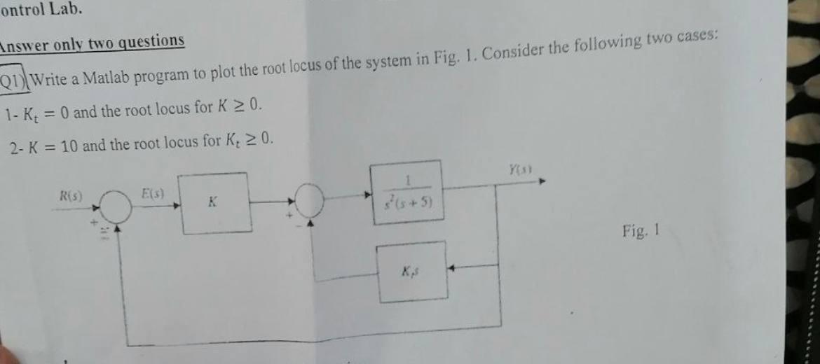 Solved Answer only two questions Q1) Write a Matlab program | Chegg.com