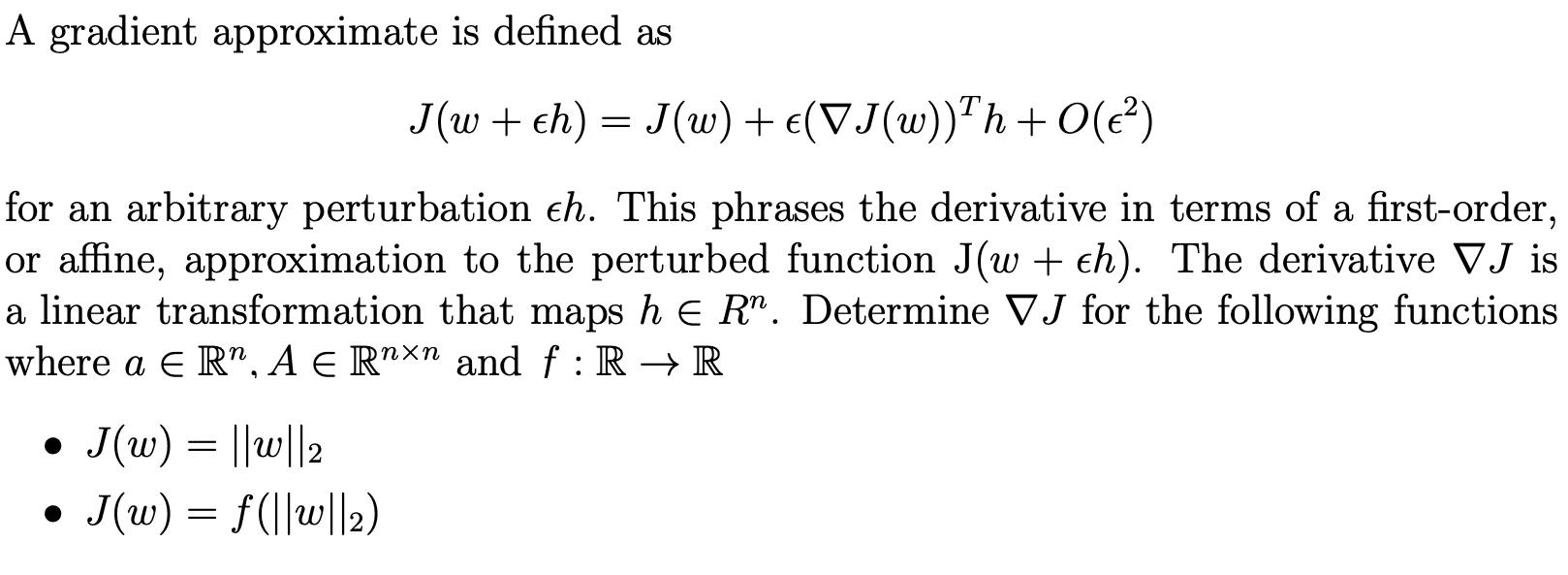 Solved A gradient approximate is defined as | Chegg.com