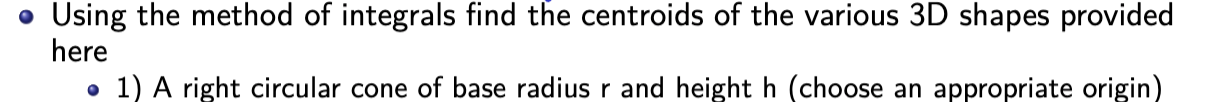Solved . Using the method of integrals find the centroids of | Chegg.com