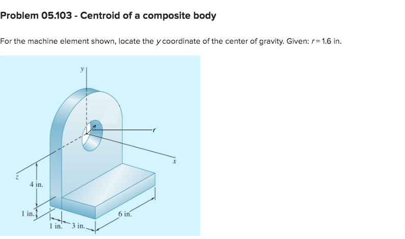 Solved For the machine element shown, locate the y | Chegg.com