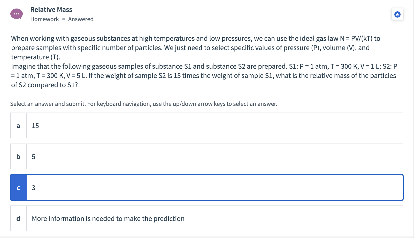 Solved Relative Mass Homework. Answered When working with | Chegg.com
