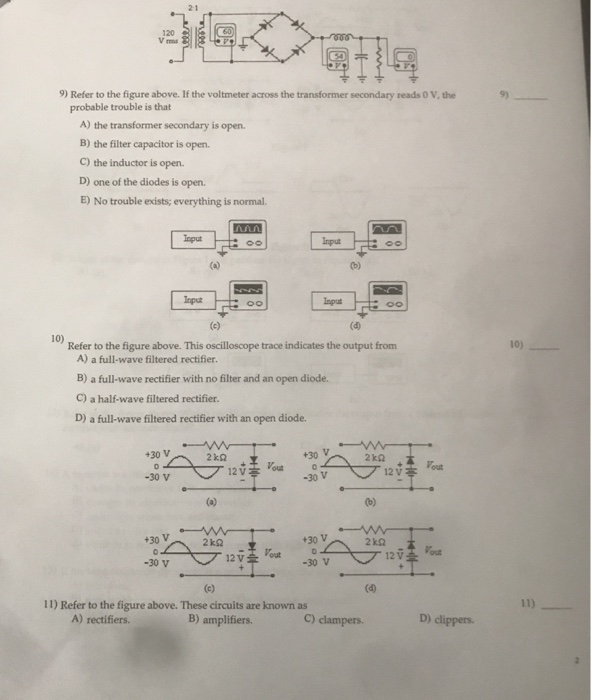 Solved 21 120 9) Refer to the figure above. If the voltmeter | Chegg.com