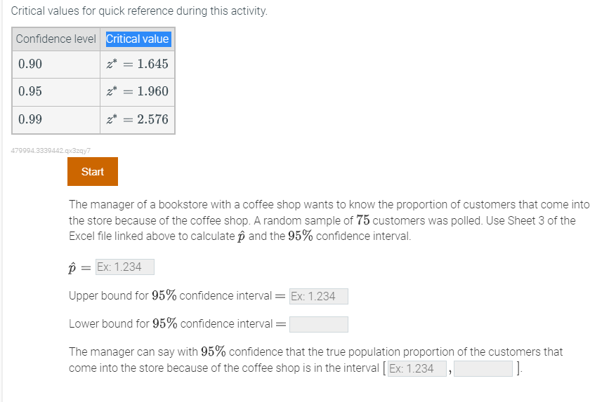 Solved Critical values for quick reference during this | Chegg.com
