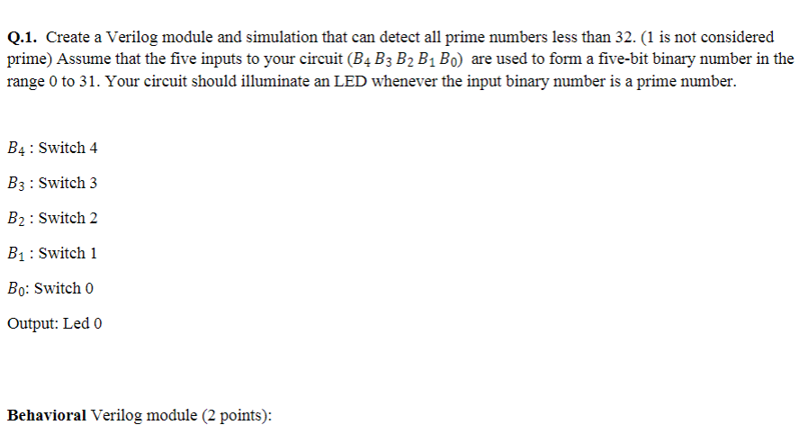 Solved Q.1. Create a Verilog module and simulation that can | Chegg.com
