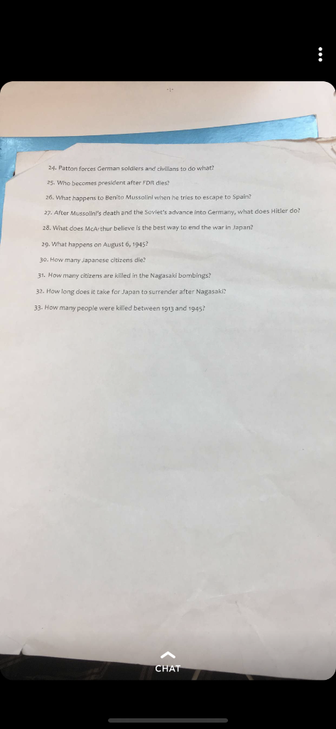 Solved The World Wars Episode 3- Never Surrender 1. How many | Chegg.com