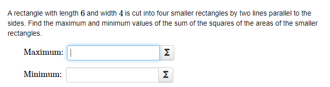 Solved A rectangle with length 6 and width 4 is cut into | Chegg.com