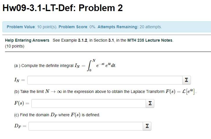 Solved Hw09-3.1-LT-Def: Problem 2 Problem Value 10 point(s). | Chegg.com