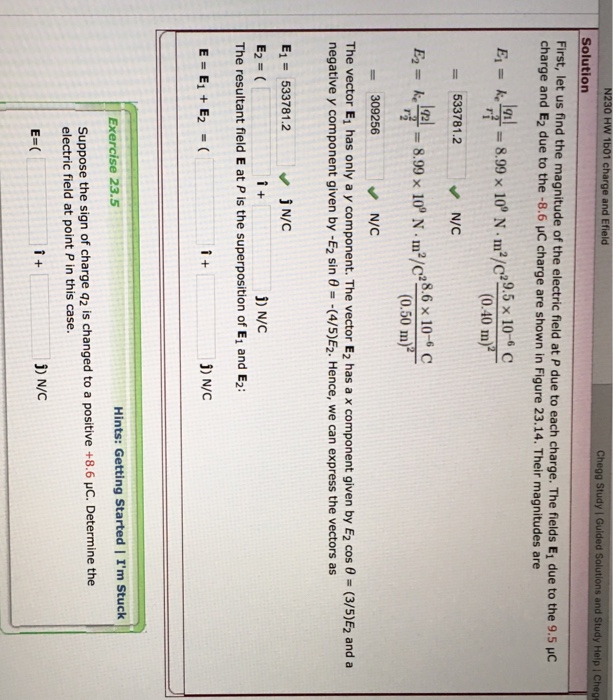 Solved N230 HW 1b01 charge and Efield Chegg Study | Guided | Chegg.com