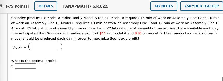 Solved Soundex produces x Model A radios and y Model B | Chegg.com