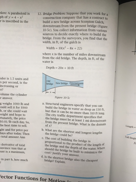 Solved Bridge Problem: Suppose that you work for a | Chegg.com