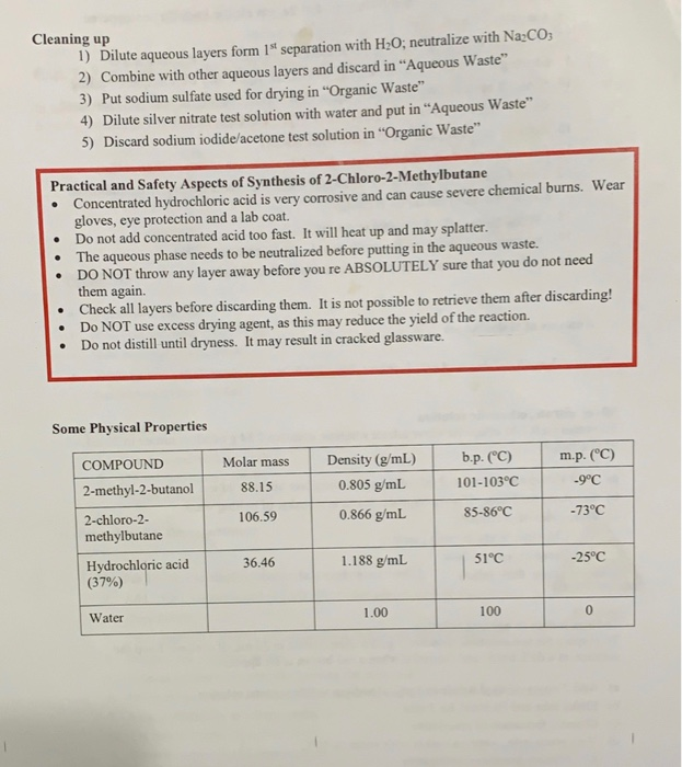 Organic Chemistry Lab Techniques Exp 7: Synthesis of | Chegg.com