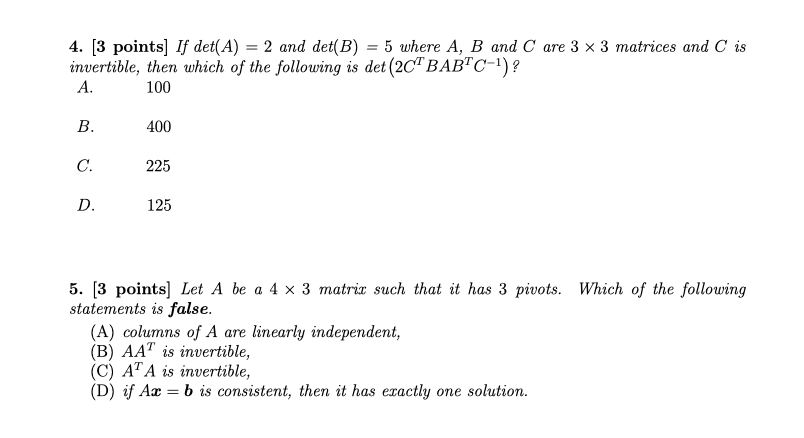 Solved 3. [3 points] Let T : R2 + R3 be the linear | Chegg.com