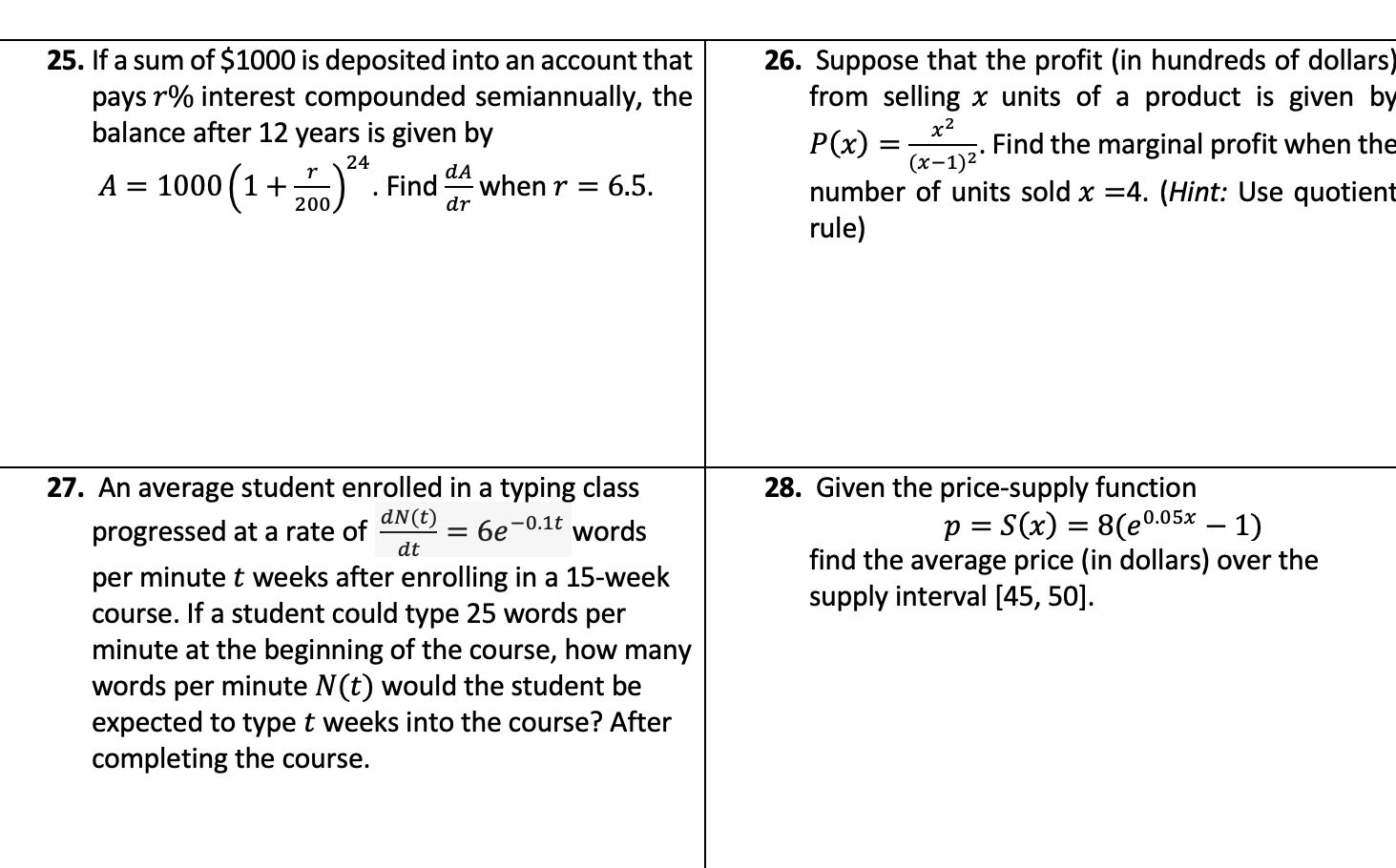 Solved 25. If a sum of $1000 is deposited into an account | Chegg.com