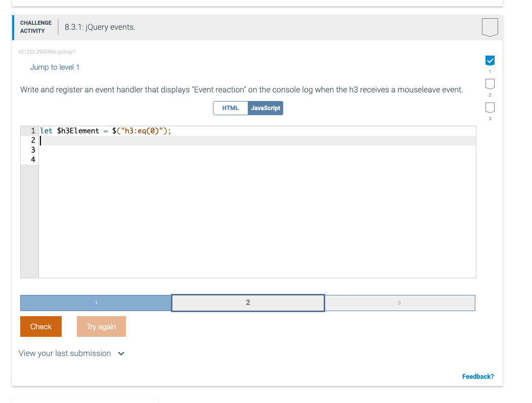 Solved Write and register an event handler that displays | Chegg.com