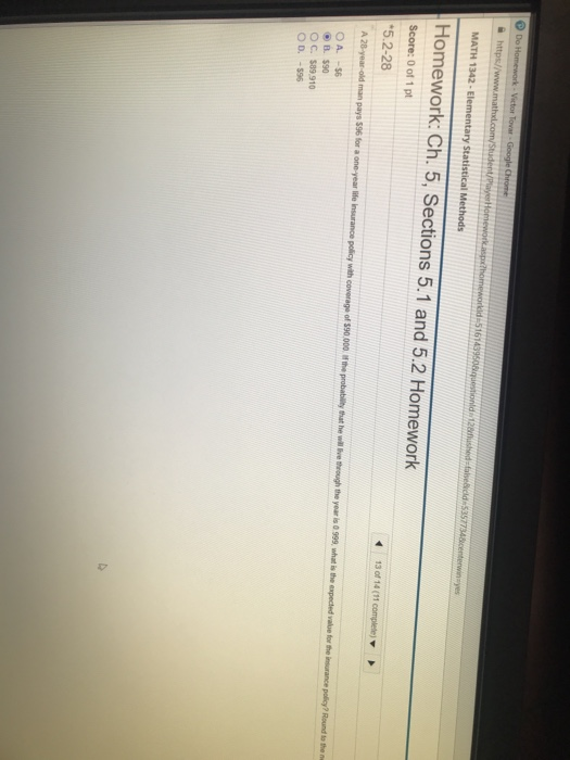 Solved MATH 1342- Elementary Statistical Methods Homework: | Chegg.com