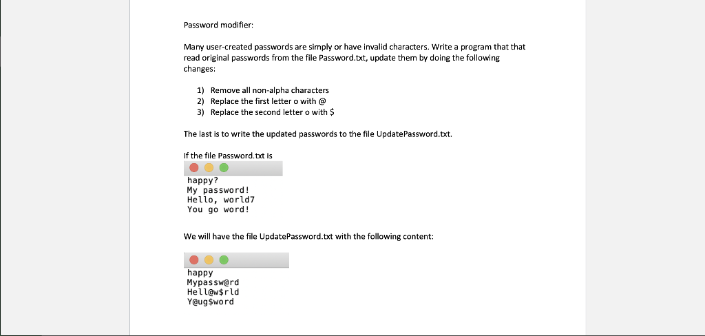 Solved Password Modifier Many User Created Passwords Are