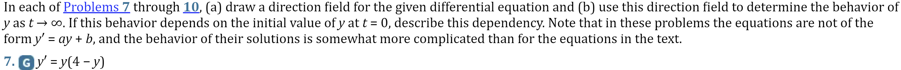 Solved In each of Problems 7 through 10, (a) draw a | Chegg.com