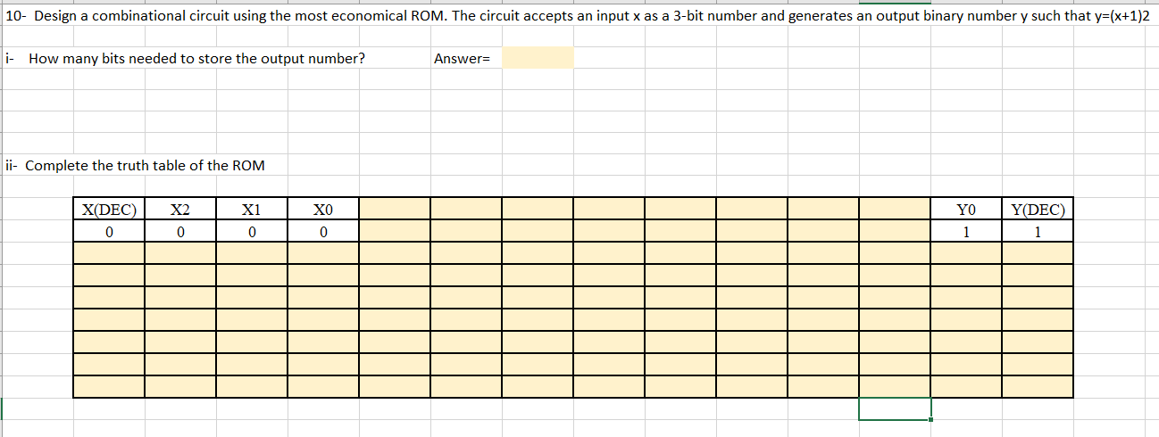 Solved 10 Design A Combinational Circuit Using The Most 