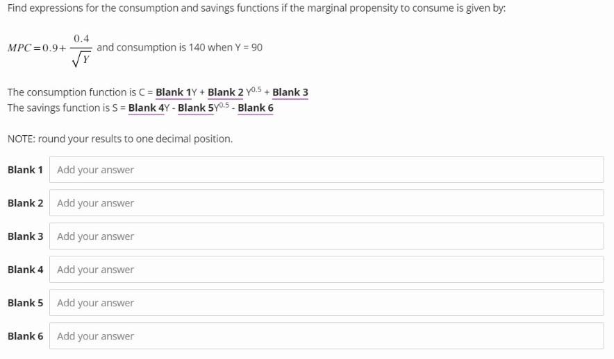 Solved Find expressions for the consumption and savings | Chegg.com