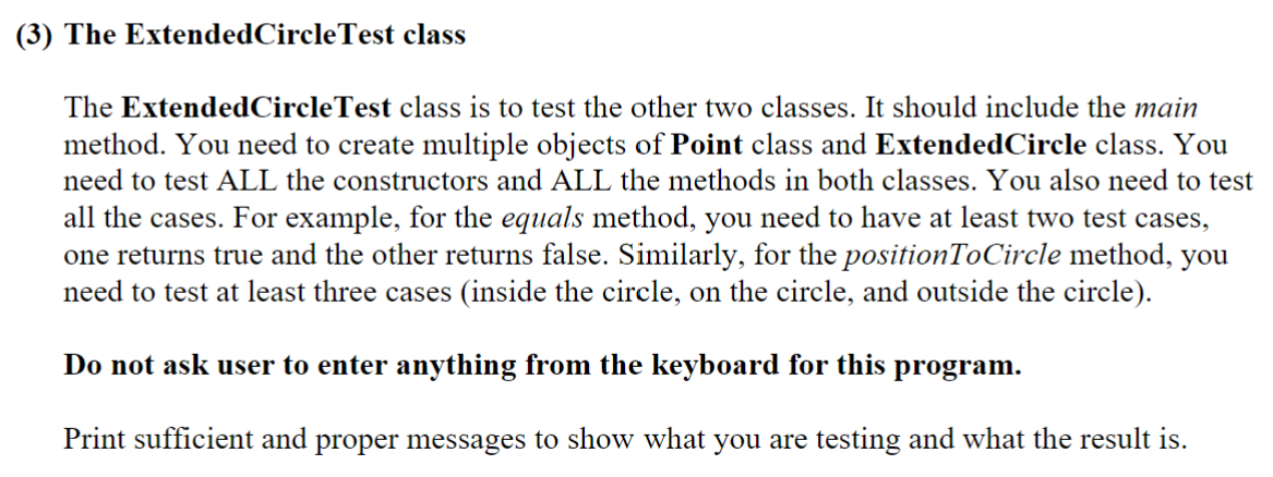 Solved (1) The Point class The Point class represents a | Chegg.com