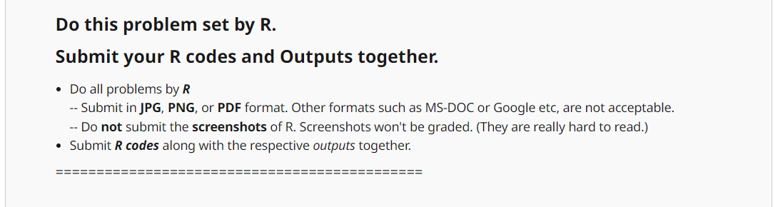 Solved Do this problem set by R. Submit your R codes and | Chegg.com