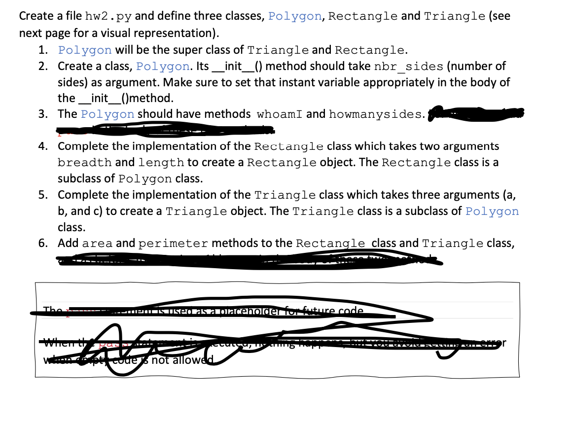 Solved a Create a file hw2.py and define three classes, | Chegg.com