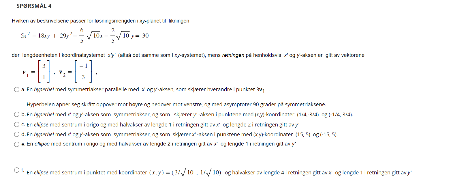 Solved choose correct option Which of the descriptions fits | Chegg.com