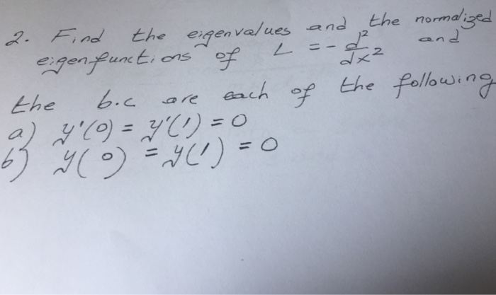 Solved Find the eigen values and the normalized eigen | Chegg.com