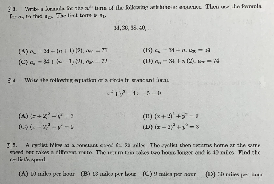 Solved 33. Write a formula for the nth term of the | Chegg.com