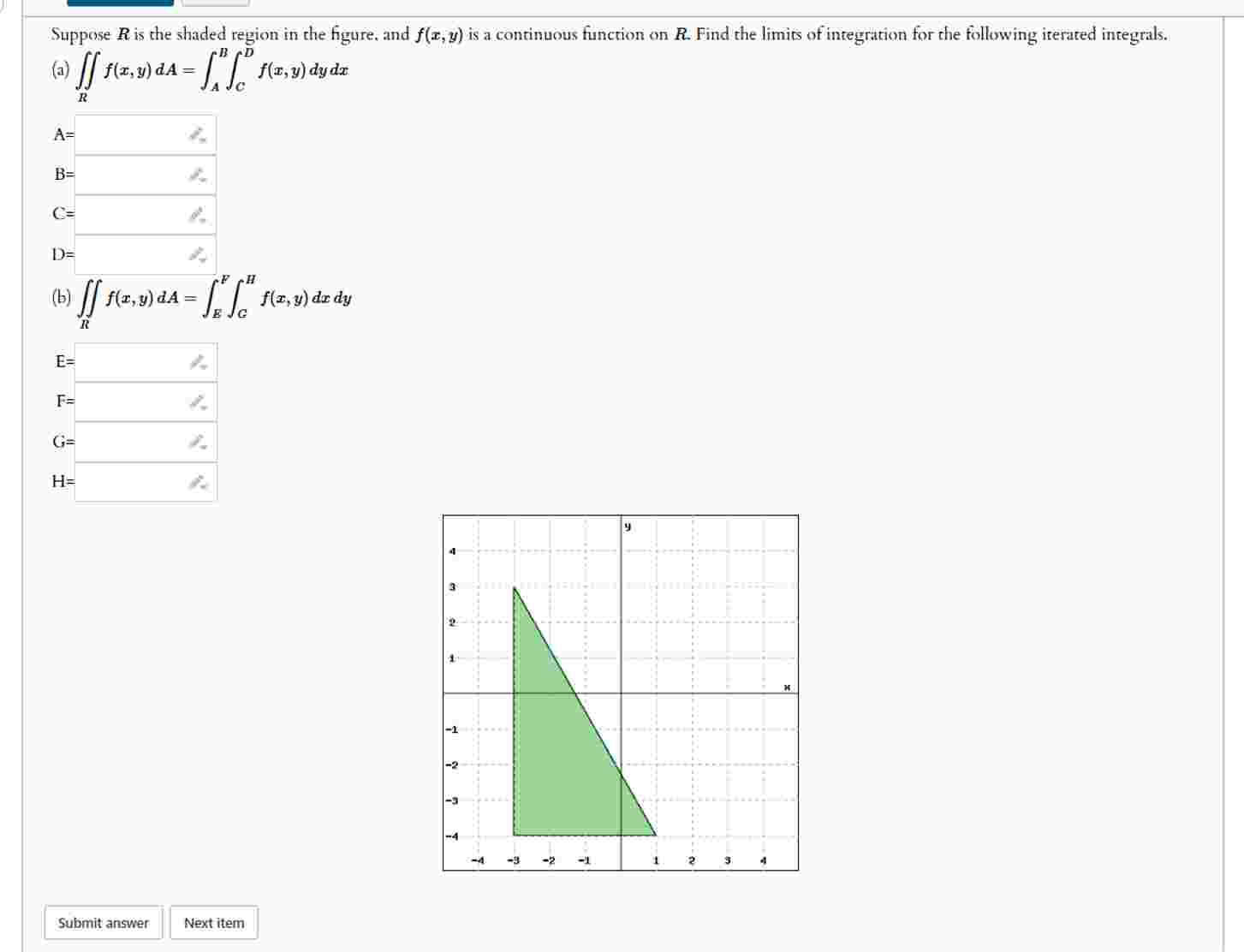 Solved by an EXPERT Suppose R is ﻿the shaded region in ﻿the figure, and | Chegg.com