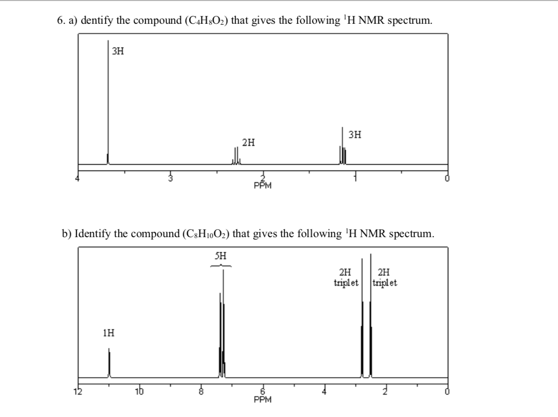6. a) dentify the compound (C4H2O2) that gives the | Chegg.com
