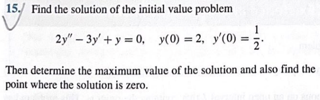Solved 15. Find the solution of the initial value problem | Chegg.com